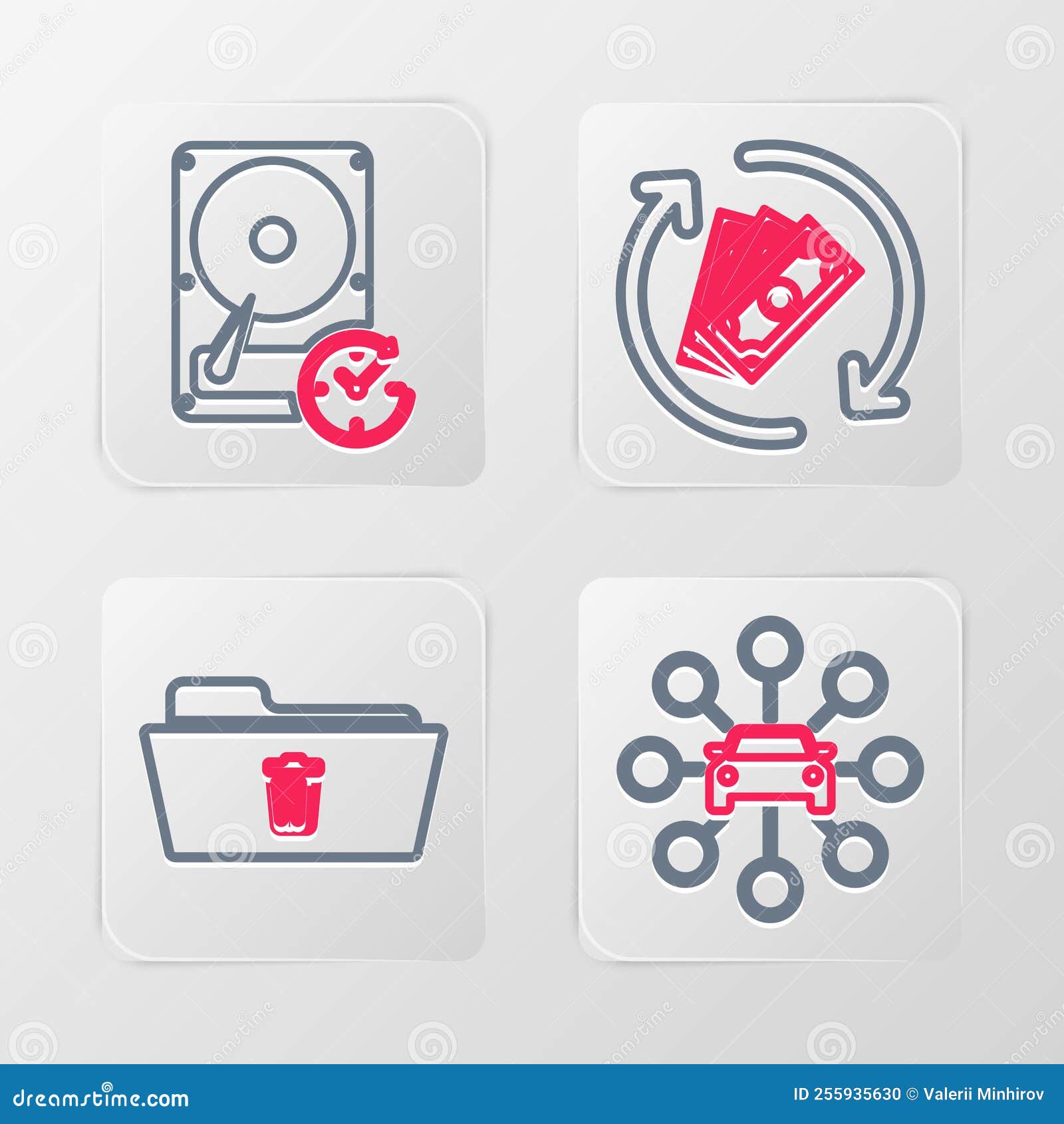 Set Line Car Sharing, Delete Folder, Refund Money and Hard Disk Drive ...