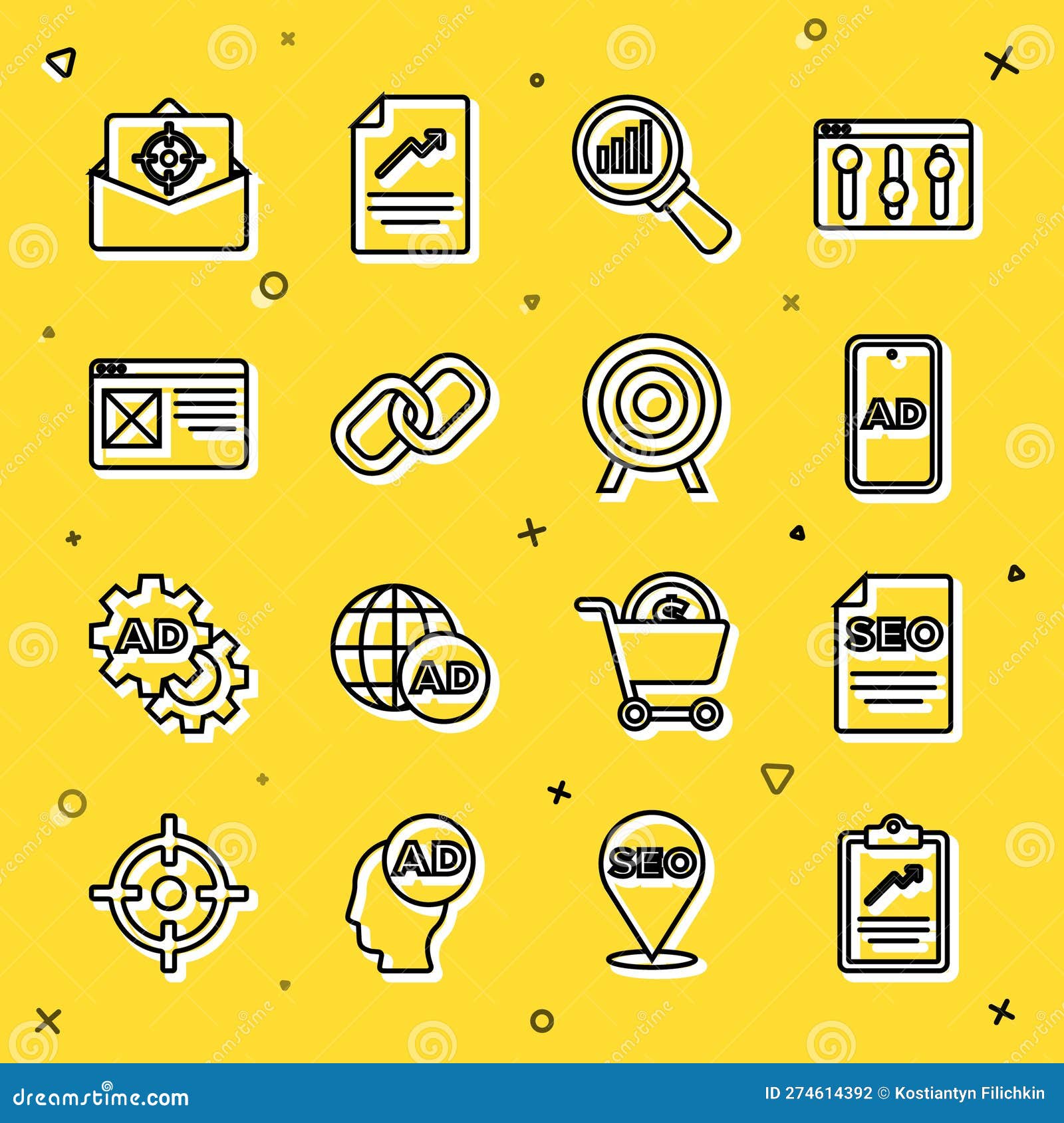 Set Line Clipboard with Graph Chart, SEO Optimization, Advertising ... Set Line Clipboard with Graph Chart, SEO Optimization, Advertising ...