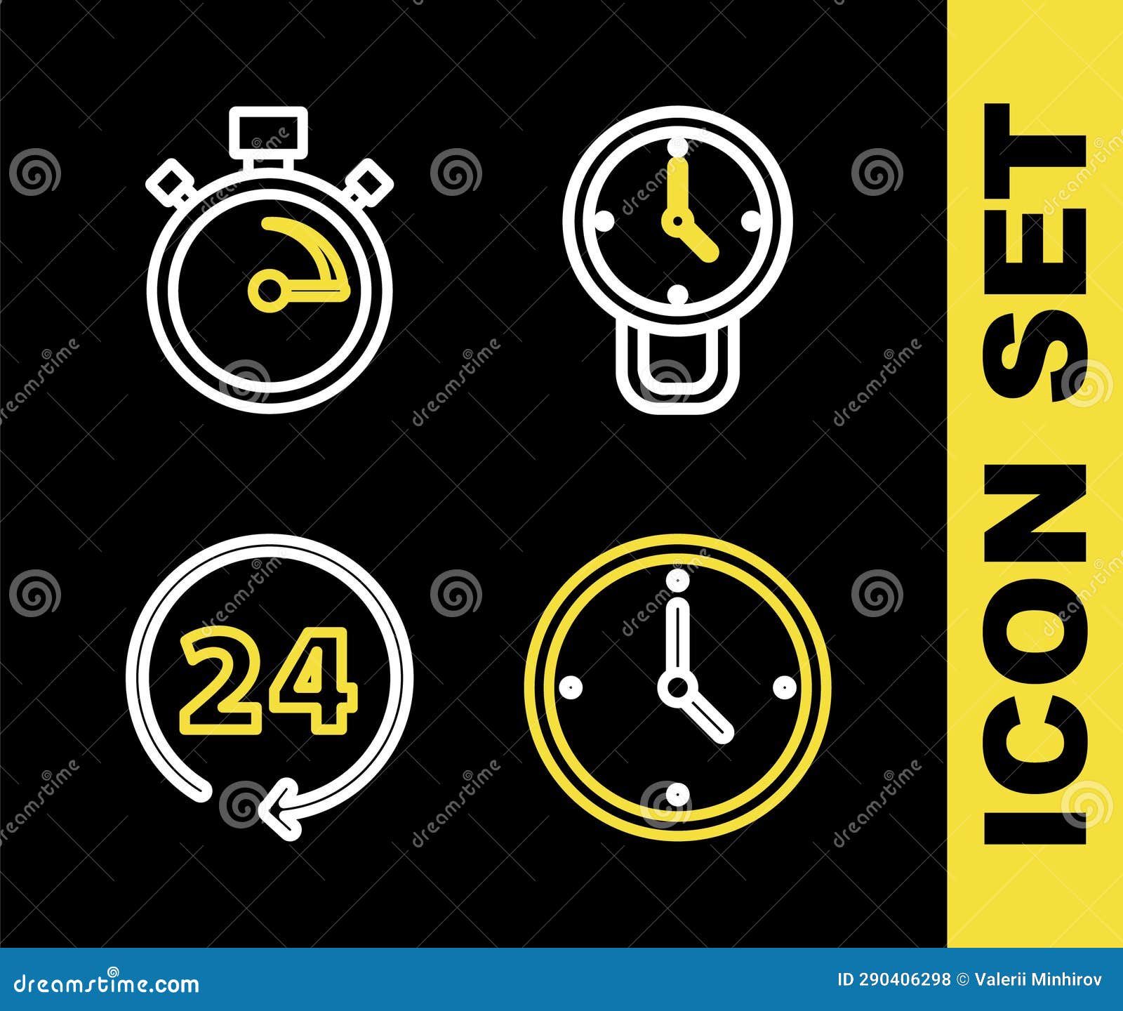 Set Line Clock, Calculator, Measuring Instrument, Construction Bubble ...