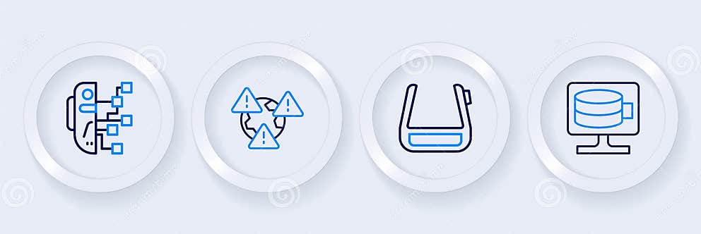 Set Line Cloud Database, Smart Glasses on Spectacles, Earth with ...