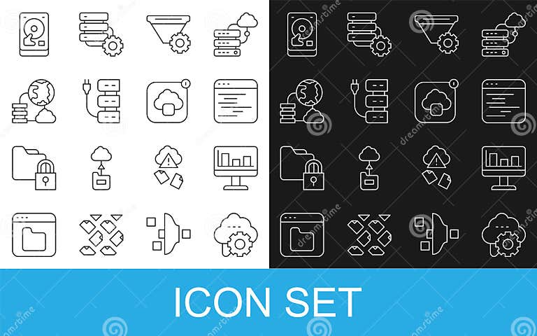 Set Line Cloud Technology Data Transfer, Monitor with Graph Chart, Software, Filter Setting ...