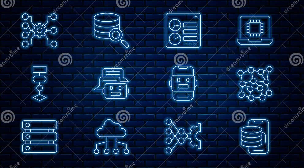 Set Line Cloud Technology Data Transfer Neural Network Computer Api