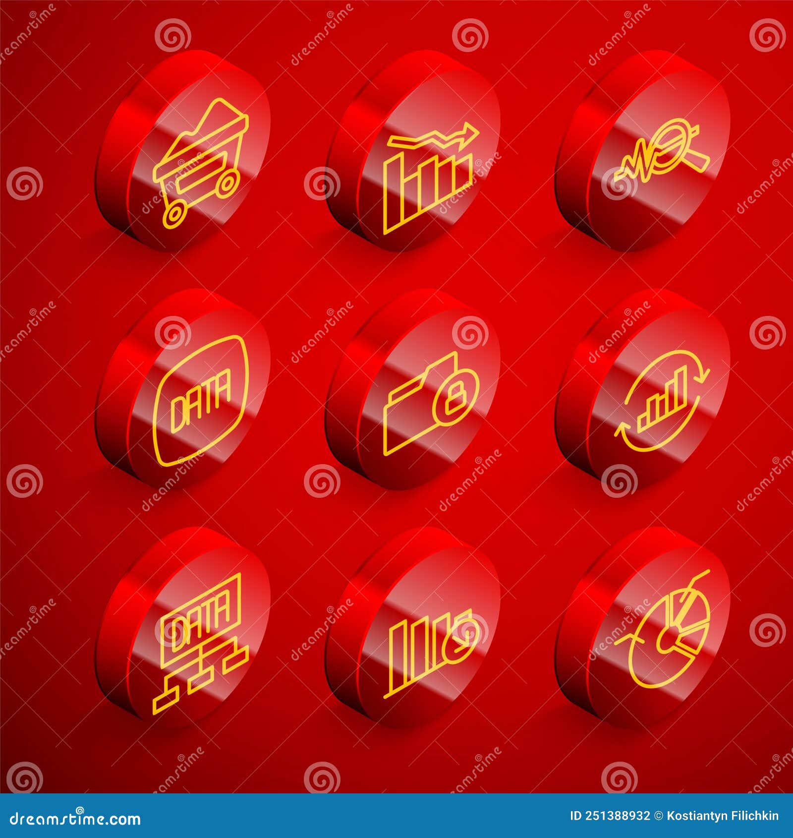 Set Line Coal Mine Trolley, Financial Growth Decrease, Search Data Analysis, Data, Folder and ...