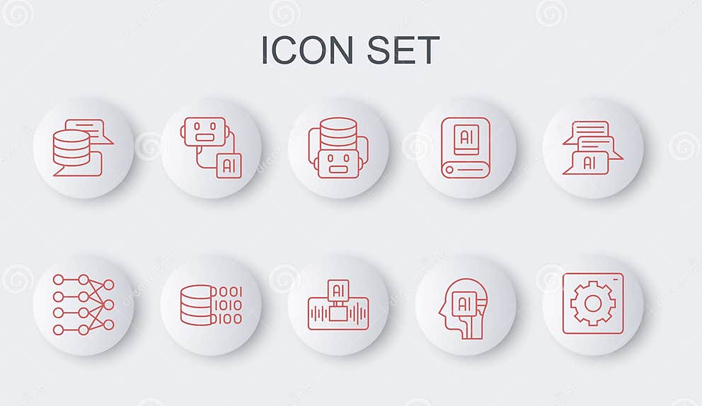Set Line Computer Api Interface Neural Network Artificial Intelligence Robot Humanoid Server