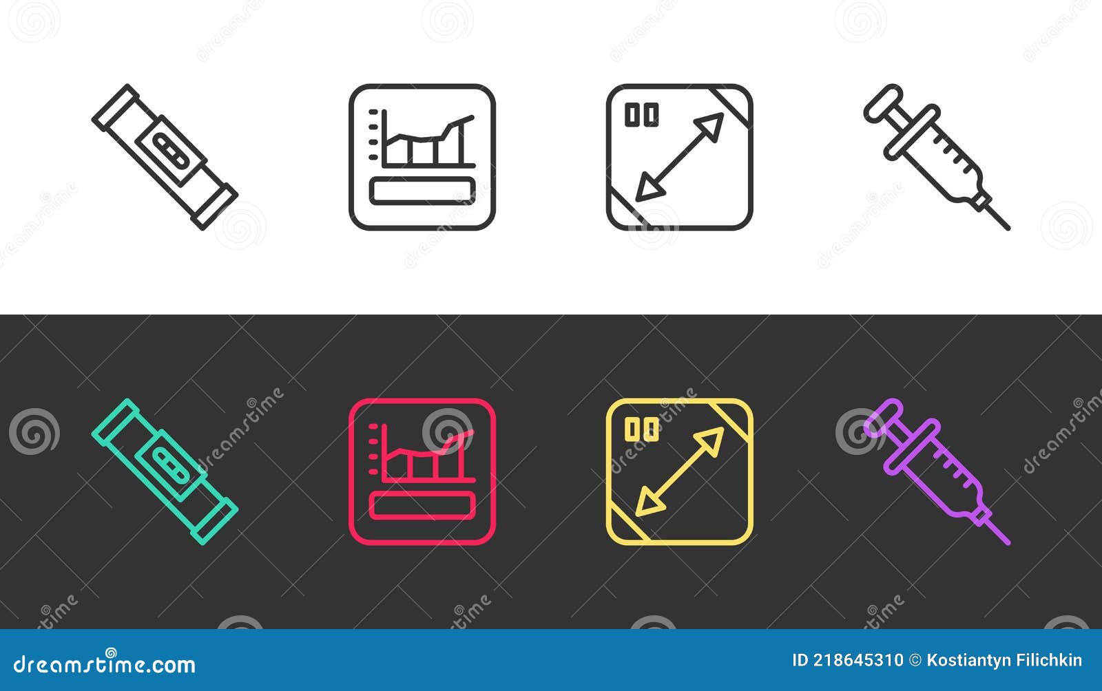Set Line Construction Bubble Level, Graph, Schedule, Chart, Diagram ...