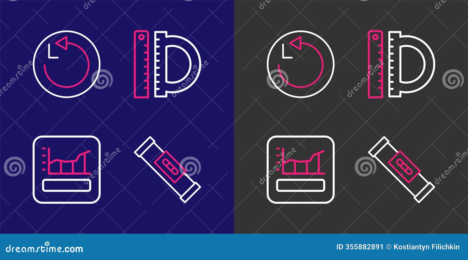 Set Line Construction Bubble Level, Graph, Schedule, Chart, Diagram ...
