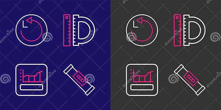 Set Line Construction Bubble Level, Graph, Schedule, Chart, Diagram ...