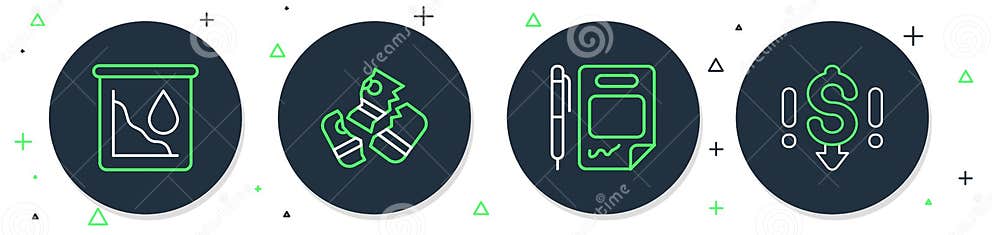 Set Line Credit Card, Contract Money and Pen, Drop in Crude Oil Price ...