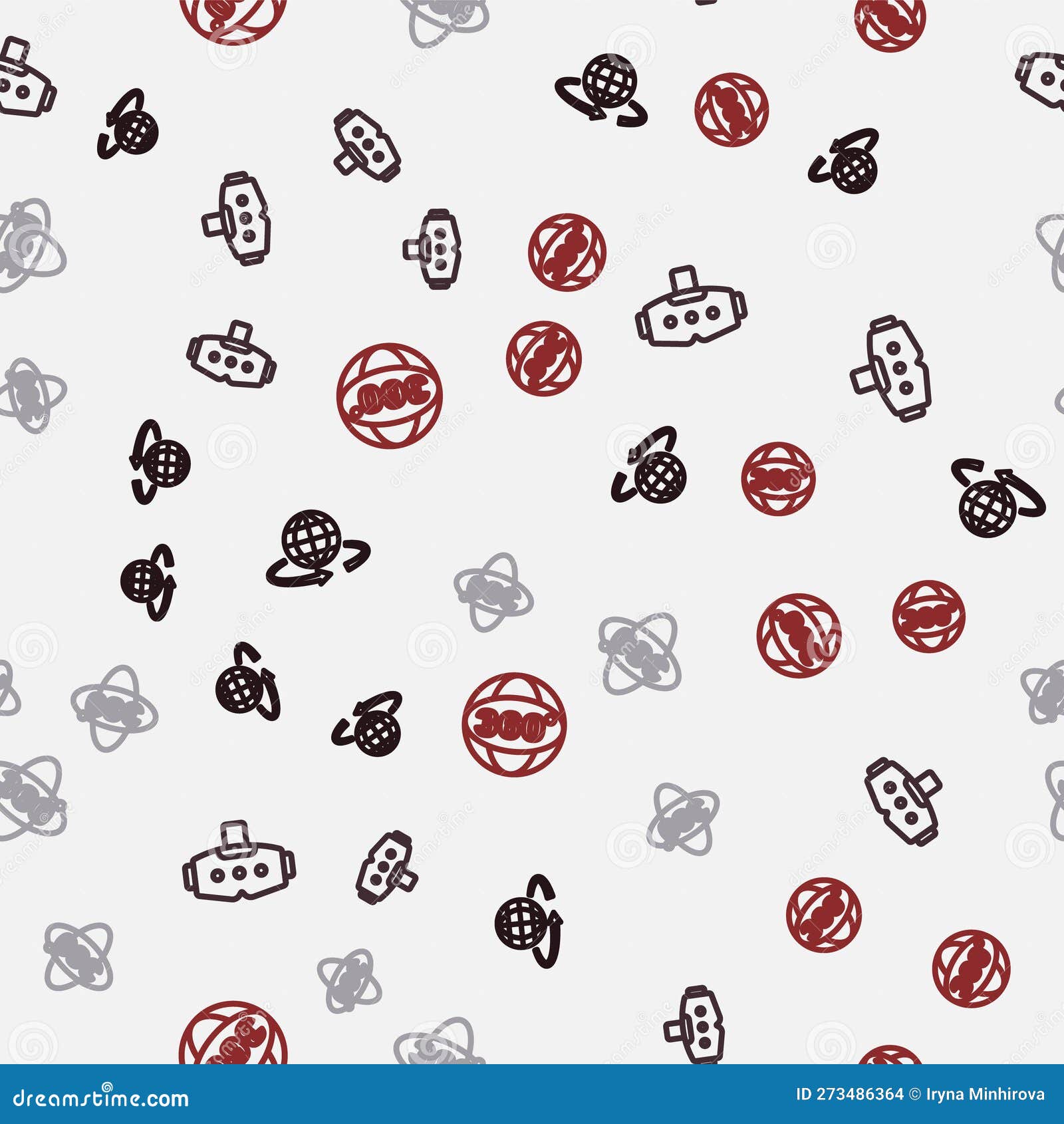 Set Line 3d Modeling, Virtual Reality Glasses, 360 Degree View and on ...