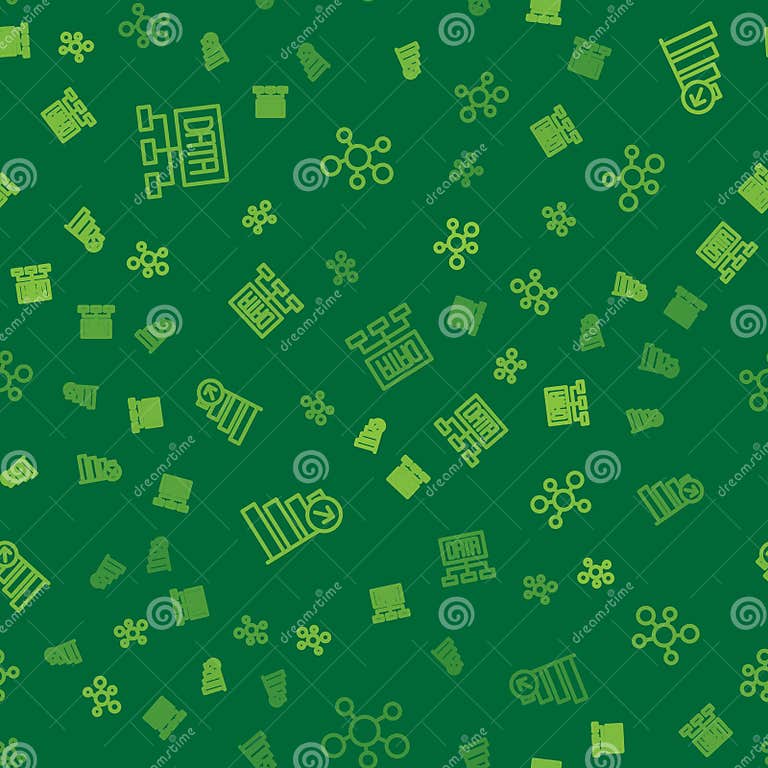 Set Line Data Analysis, Financial Growth Decrease and Mind Map Infographic on Seamless Pattern ...