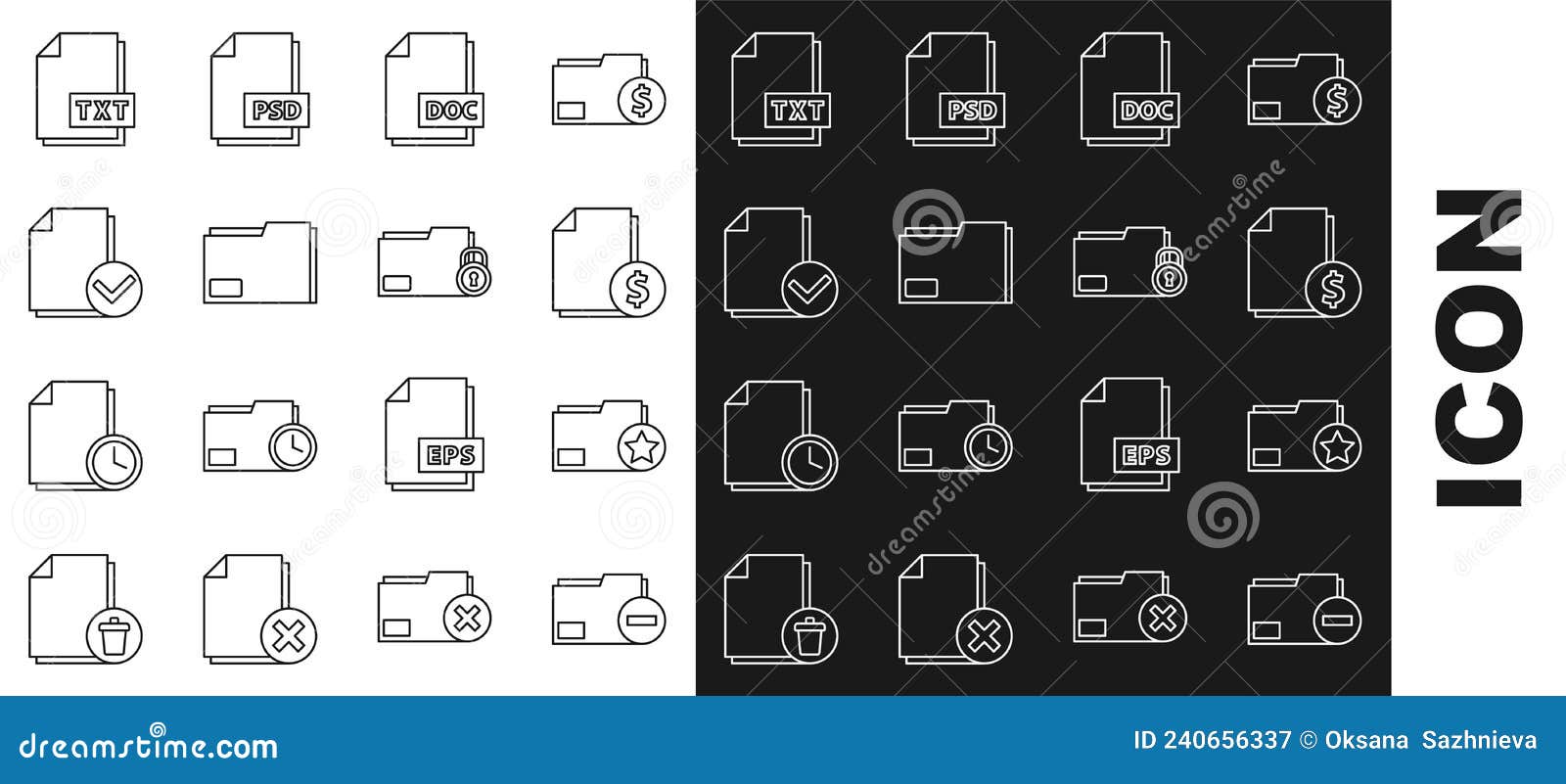 Set Line Document Folder with Minus, Star, Finance Document, DOC File ... Set Line Document Folder with Minus, Star, Finance Document, DOC File ...