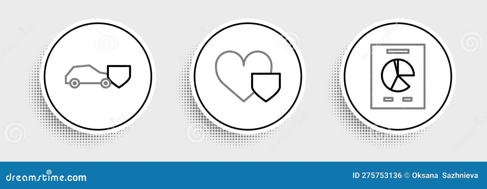 Set Line Document with Graph Chart, Car Shield and Heart Icon. Vector ... Set Line Document with Graph Chart, Car Shield and Heart Icon. Vector ...