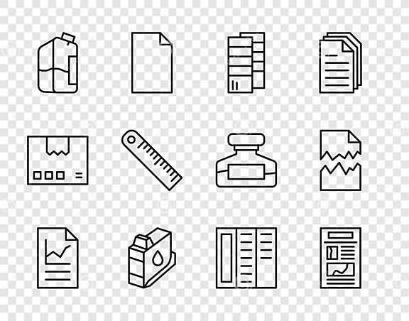 Set Line Document with Graph Chart, News, Pantone, Printer Ink ... Set Line Document with Graph Chart, News, Pantone, Printer Ink ...