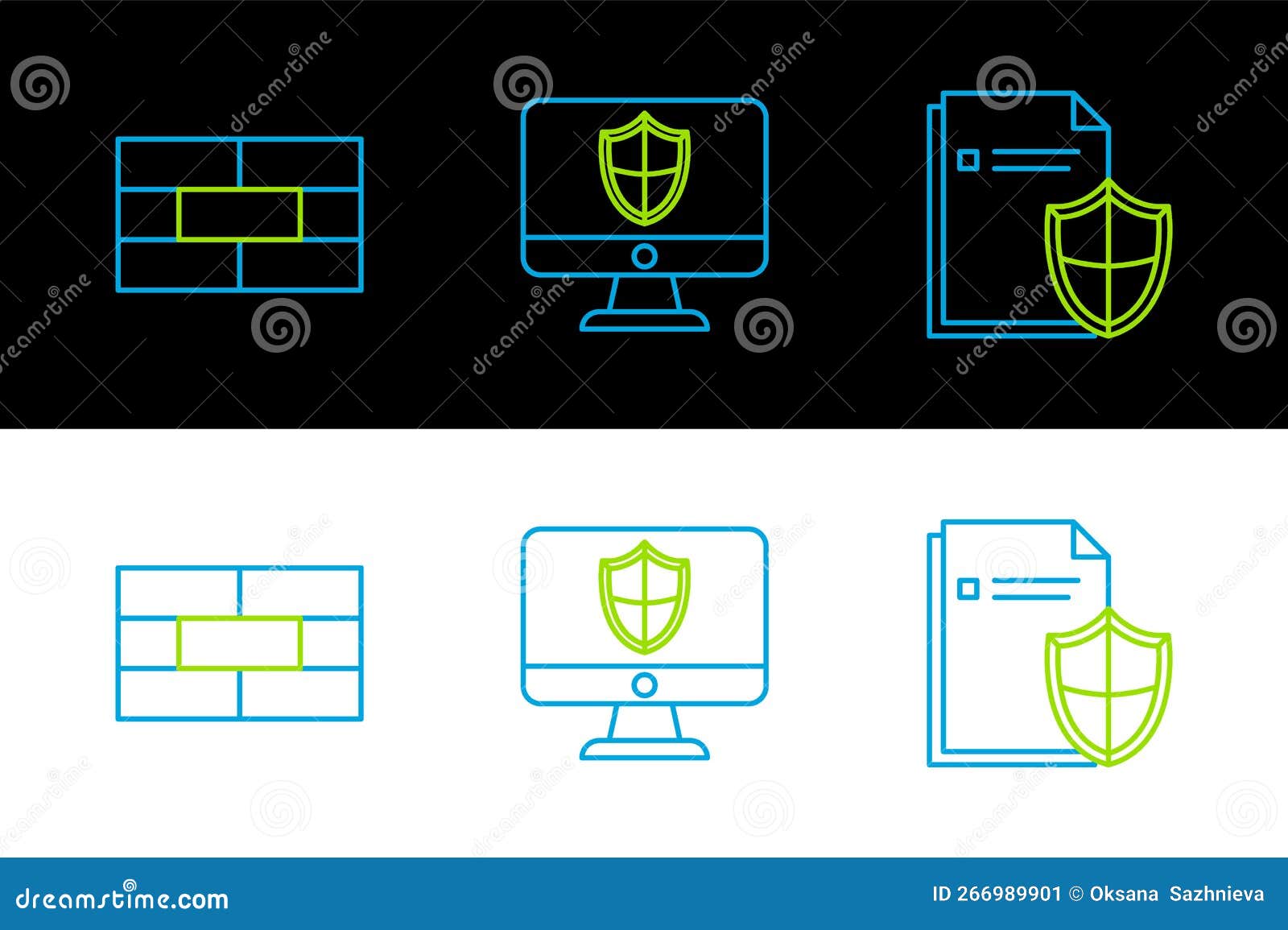 Set Line Document Protection Concept, Bricks and Computer Monitor and ... Set Line Document Protection Concept, Bricks and Computer Monitor and ...