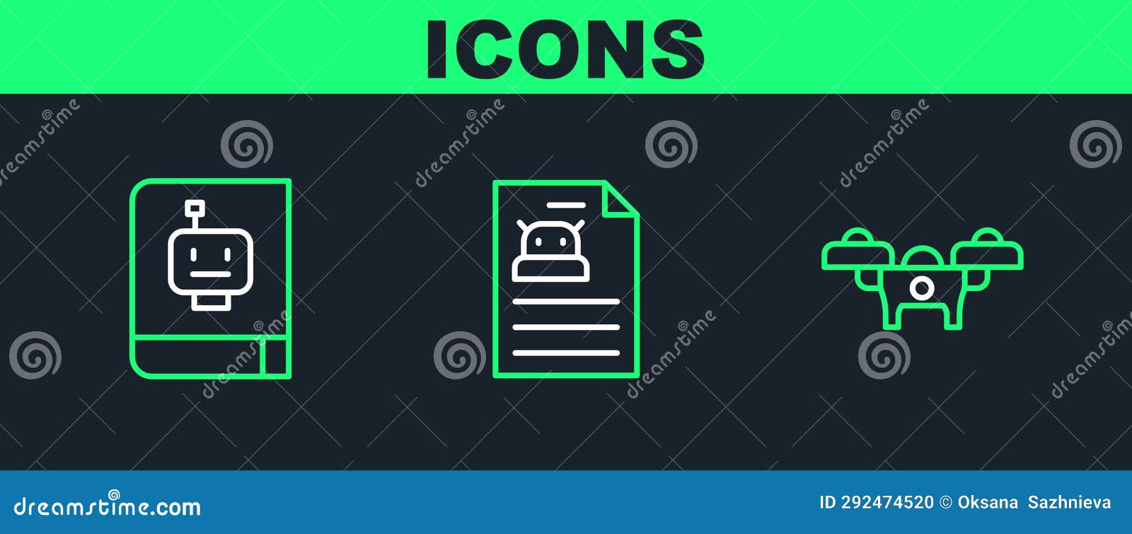 Set Line Drone, User Manual and Technical Specification Icon. Vector ... Set Line Drone, User Manual and Technical Specification Icon. Vector ...