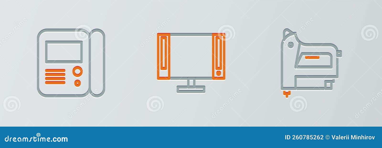 Set Line Electric Construction Stapler, House Intercom System and Smart ...