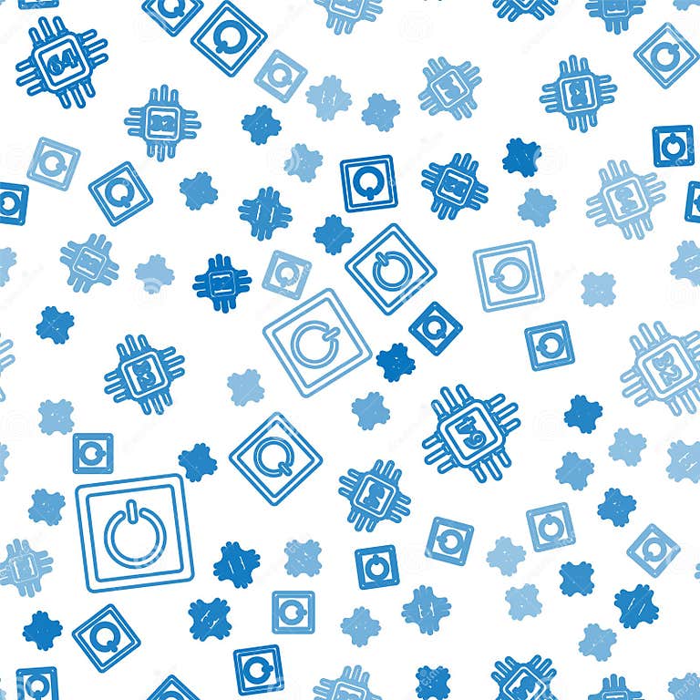 Set Line Electric Light Switch Processor With Microcircuits Cpu And Processor With