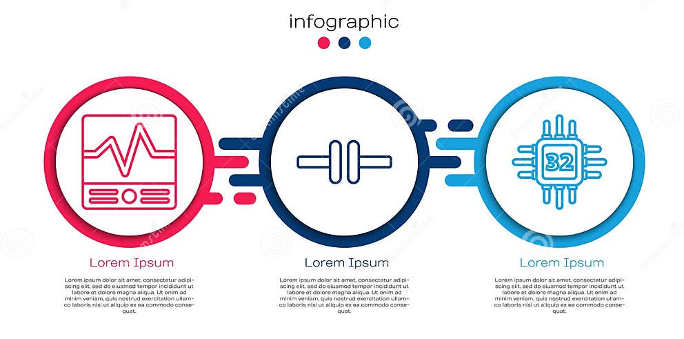 Set Line Electrical Measuring Instruments, Electric Circuit Scheme and Processor with ...