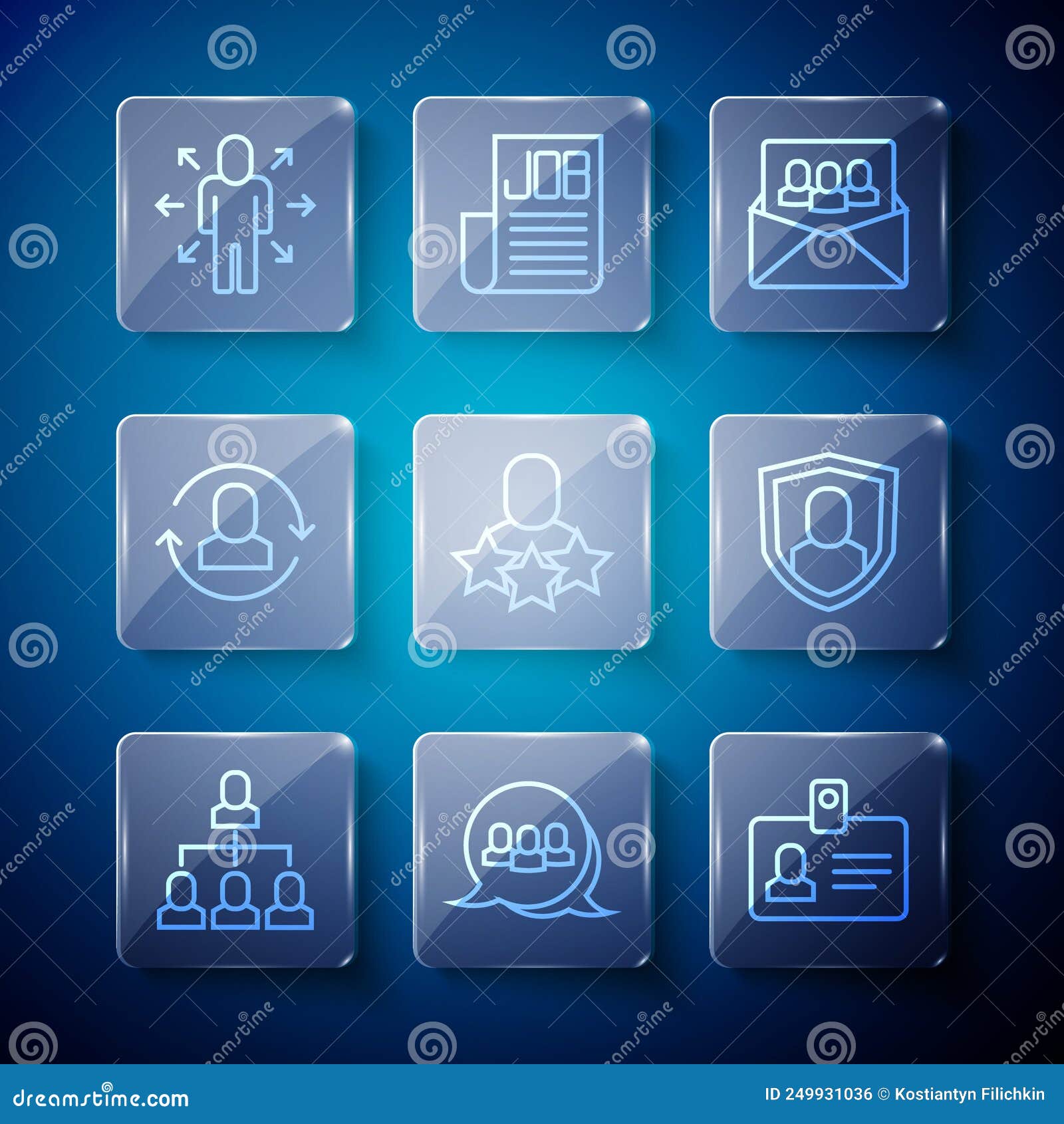 Set Line Employee Hierarchy, Project Team Base, Identification Badge ...