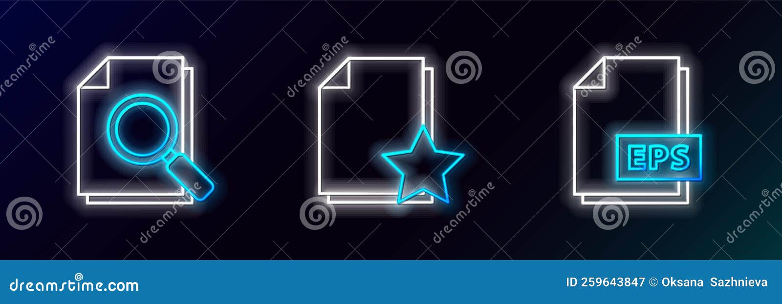 Set Line EPS File Document, Document with Search and Star Icon. Glowing ... Set Line EPS File Document, Document with Search and Star Icon. Glowing ...