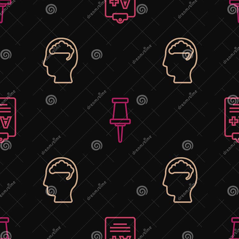 Set Line Exam Sheet with a Plus Grade, Human Brain and Push Pin on ...