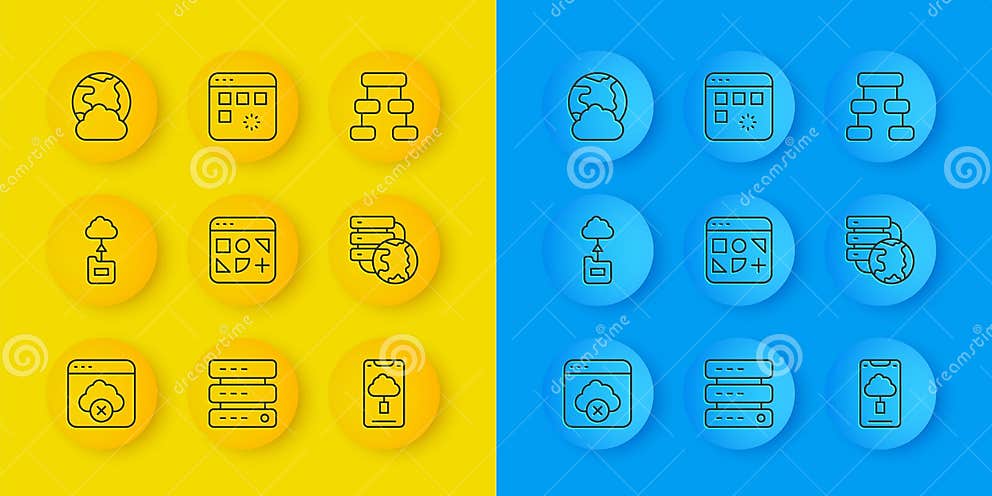 Set Line Failed Access Cloud Storage, Cloud Technology Data Transfer, Different Files, Network ...