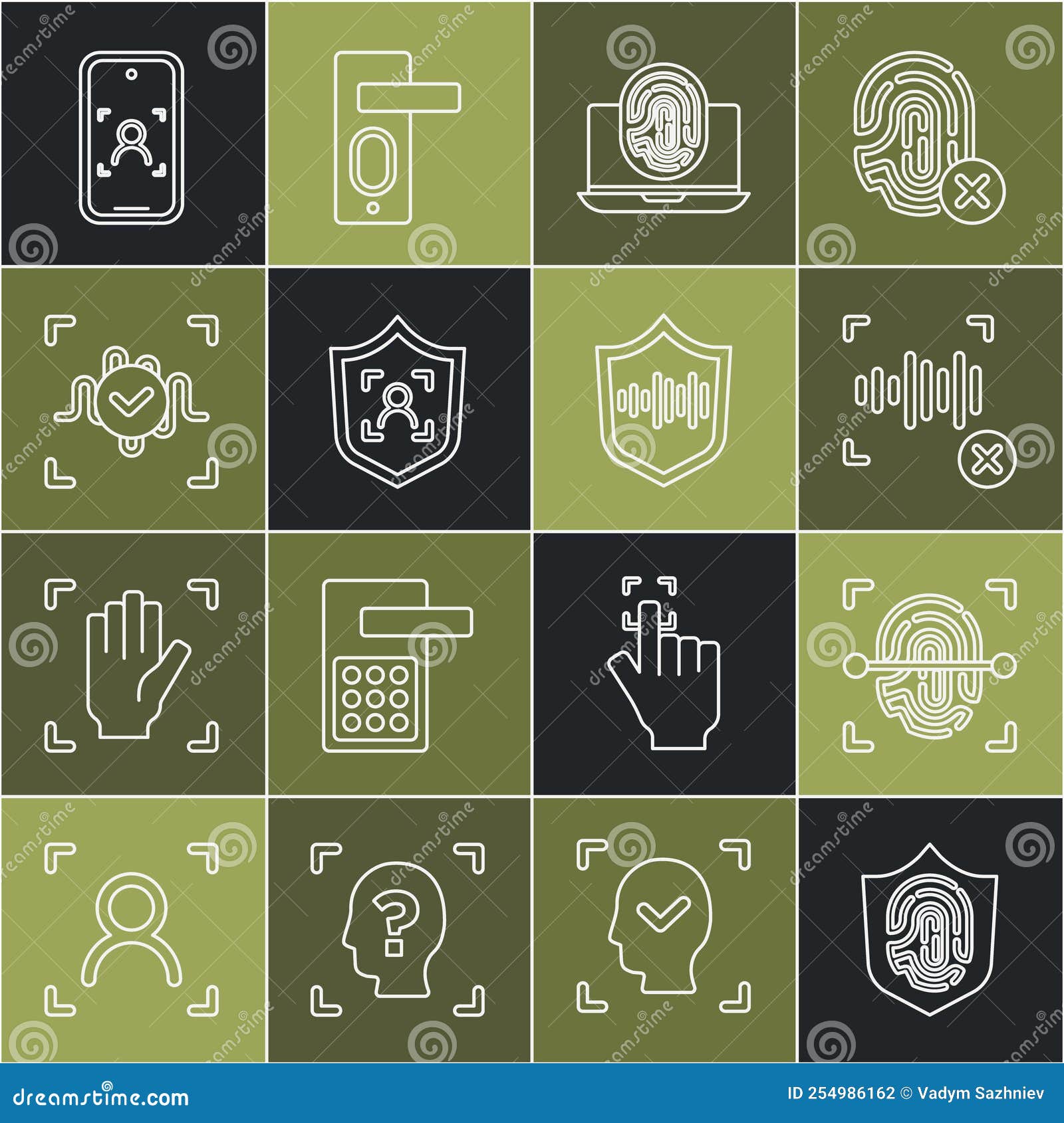 Set Line Fingerprint in Shield, Rejection Voice Recognition, Laptop ... Set Line Fingerprint in Shield, Rejection Voice Recognition, Laptop ...