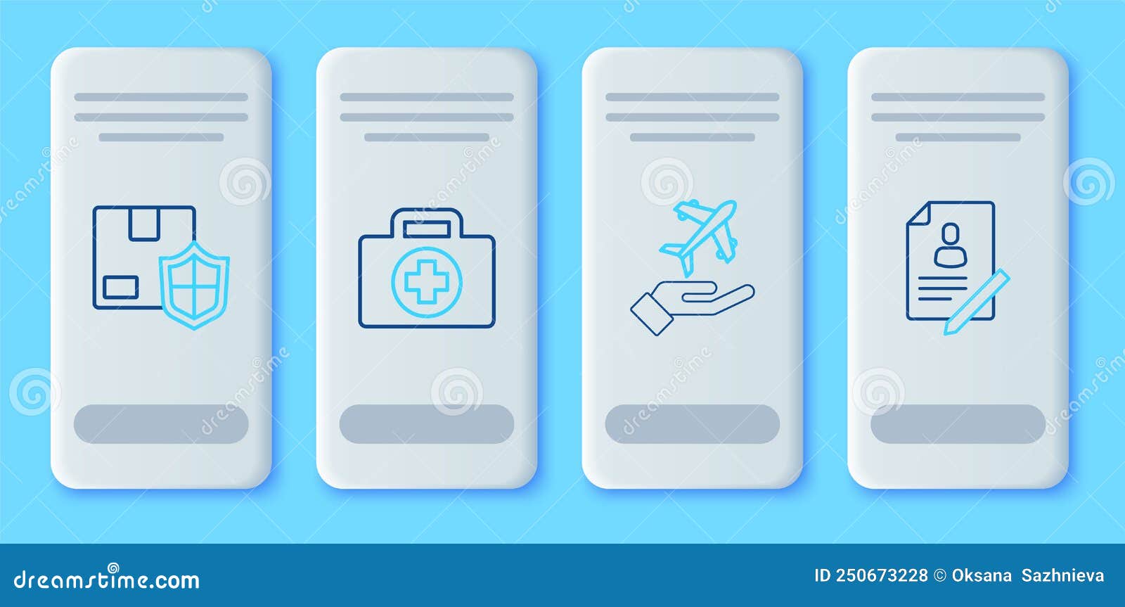 Set Line First Aid Kit, Plane in Hand, Delivery Security with Shield ...