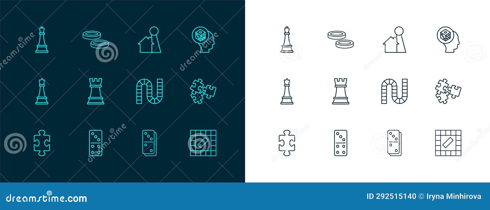 Set Line Game Dice, Domino, Board Game, Chess, Chip for Board, and ...