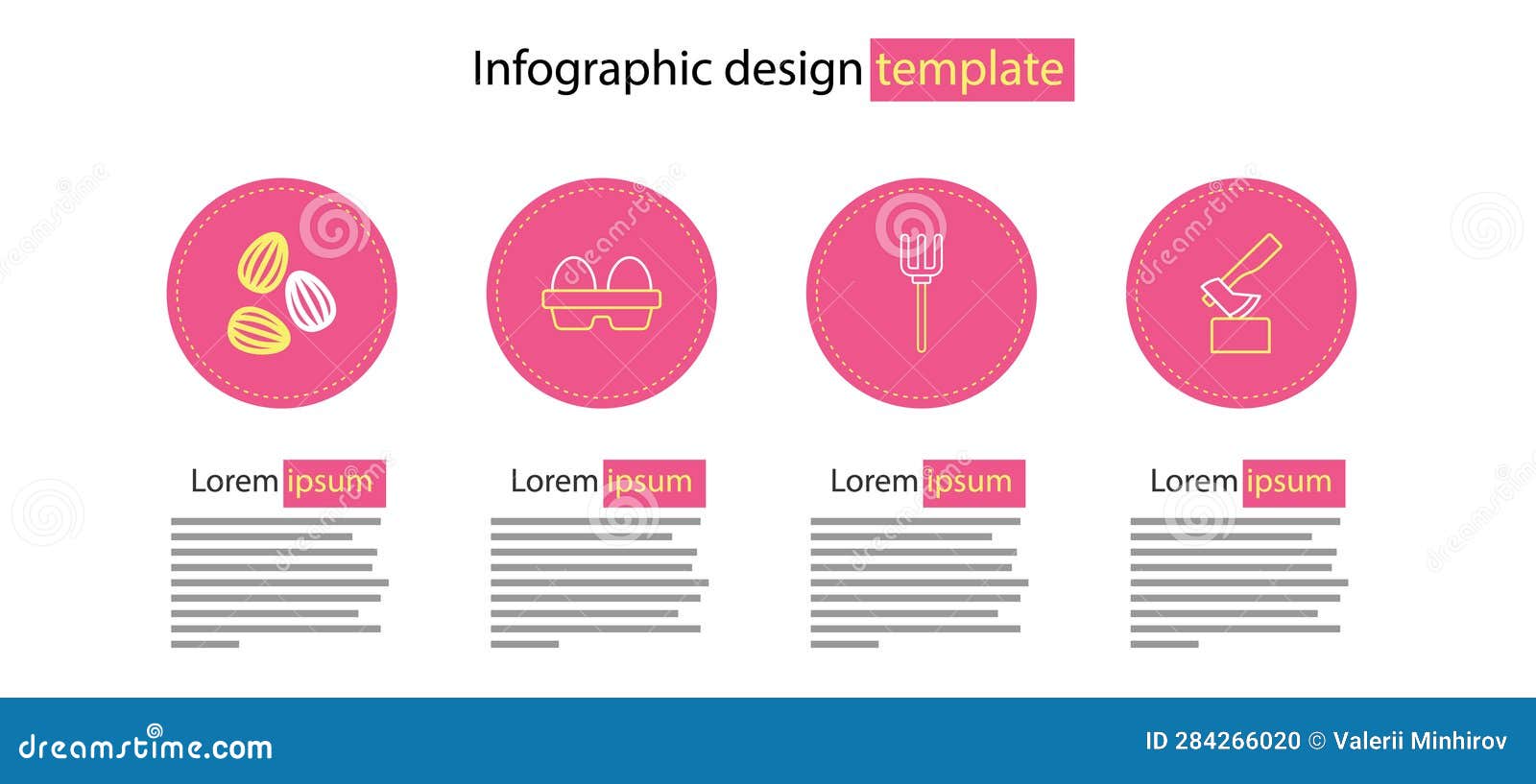 Set Line Garden Pitchfork, Wooden Axe, Chicken Egg in Box and Seeds ...