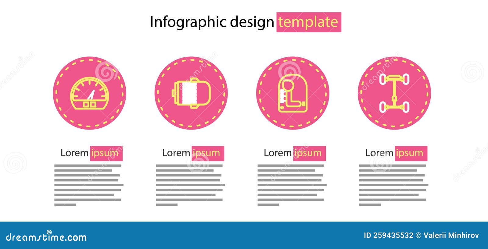 Set Line Gear Shifter, Chassis Car, Electric Engine and Speedometer ...