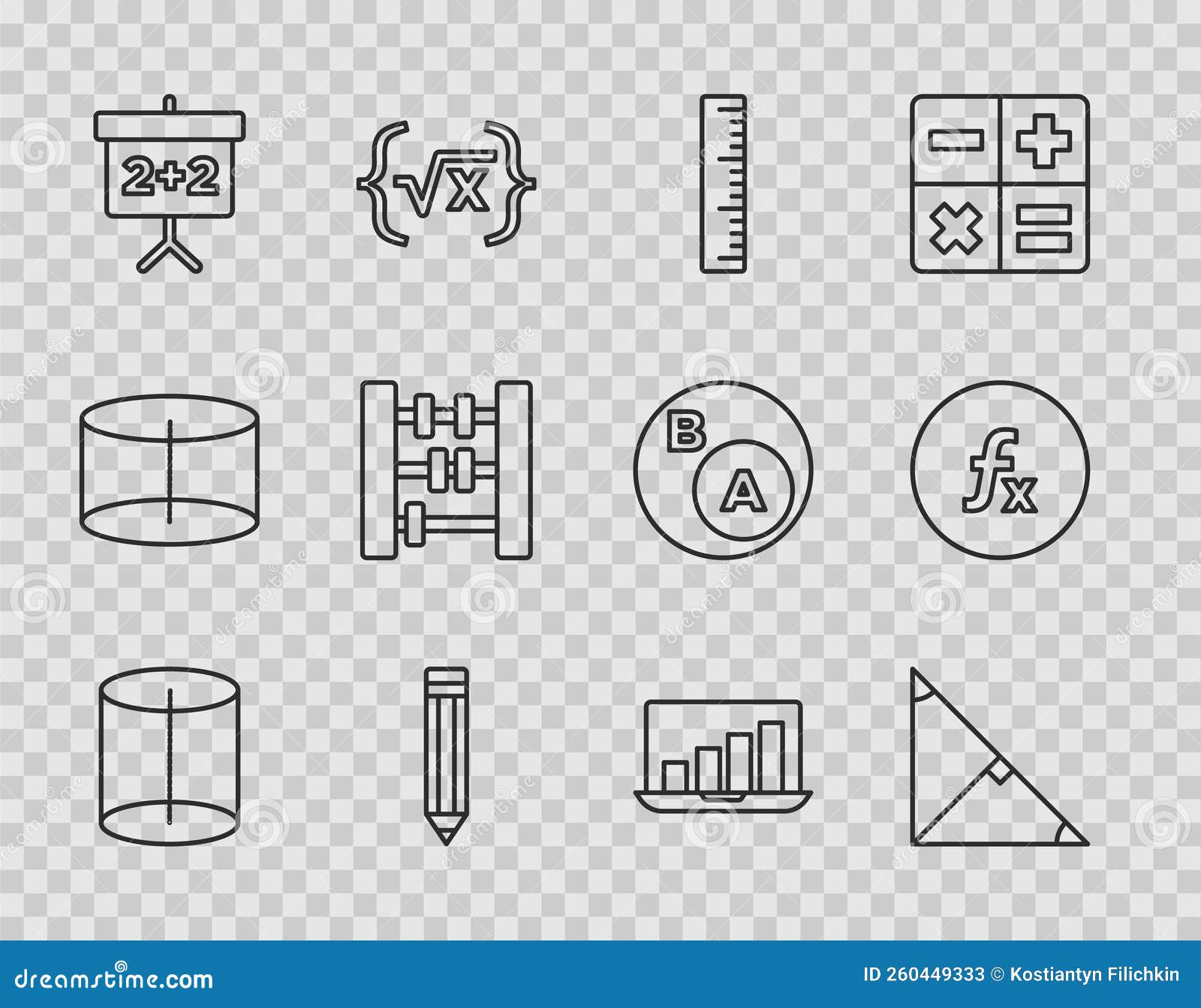 Set Line Geometric Figure, Angle Bisector of a Triangle, Ruler, Pencil ...