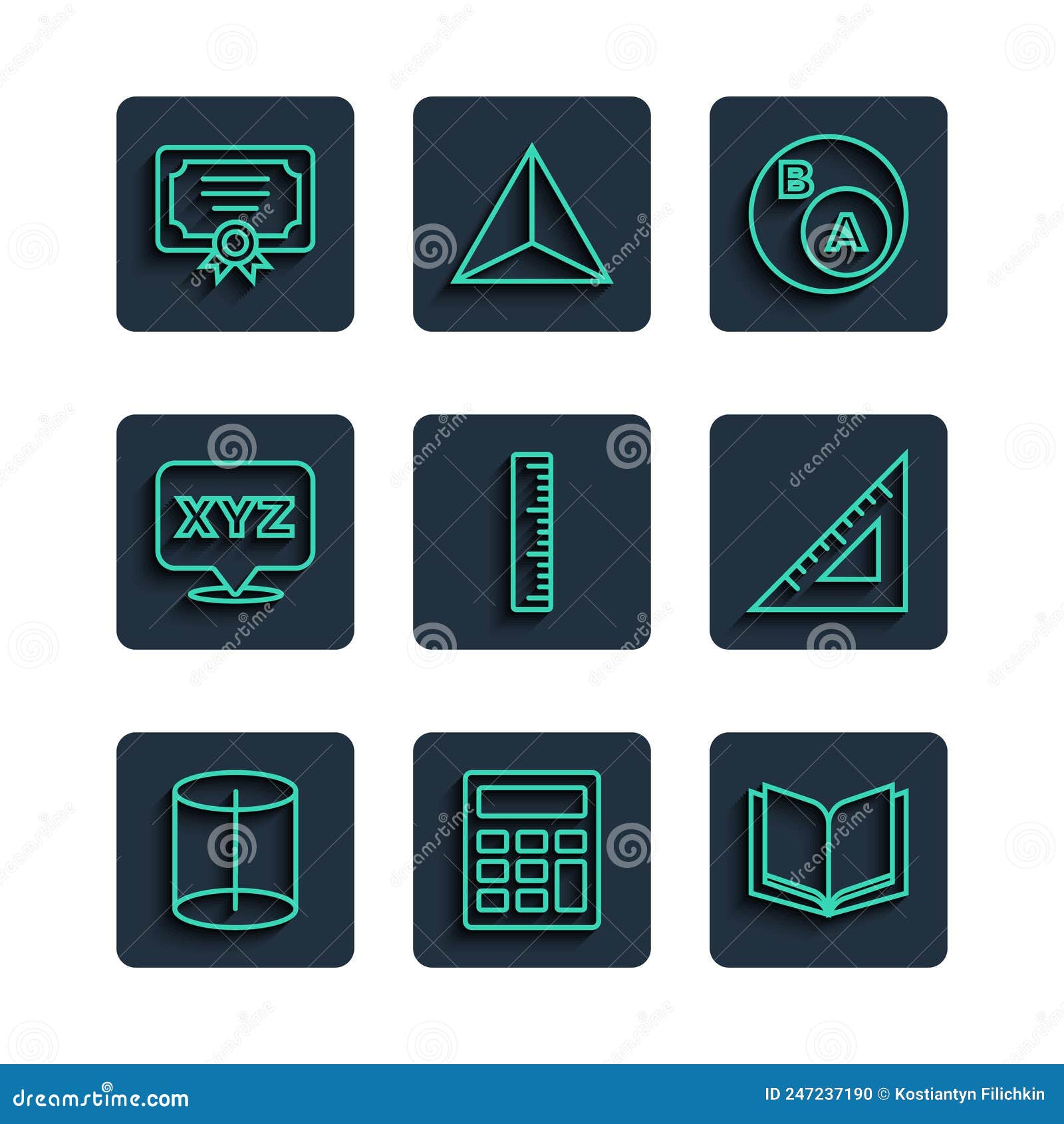 Set Line Geometric Figure, Calculator, Open Book, Subsets, Math, is ...