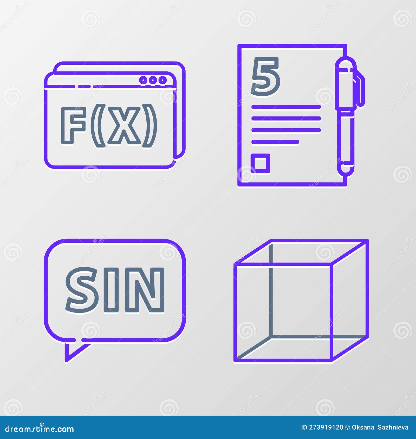 Set Line Geometric Figure Cube, Mathematics Function Sine, Test or Exam ... Set Line Geometric Figure Cube, Mathematics Function Sine, Test or Exam ...