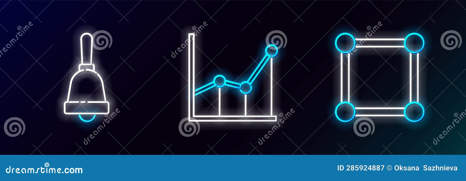 Set Line Geometric Figure Square, Ringing Bell and Graph, Schedule ... Set Line Geometric Figure Square, Ringing Bell and Graph, Schedule ...