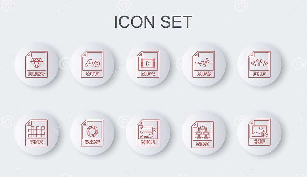 Set Line GIF File Document, PNG, MP4, 3DS, RUBY, OTF, RAW and M3U Icon ... Set Line GIF File Document, PNG, MP4, 3DS, RUBY, OTF, RAW and M3U Icon ...