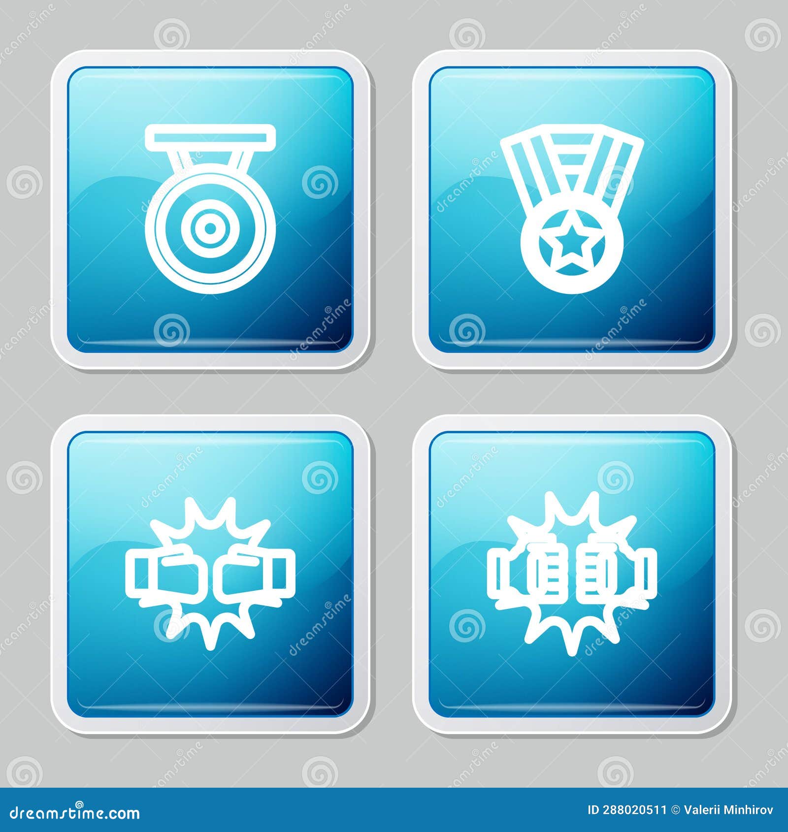 Set Medal, Punch In Boxing Gloves, Fight Club MMA And Boxing Ring Board ...