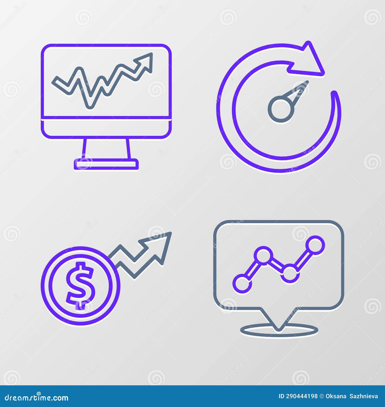 Set Line Graph Chart Infographic, Financial Growth Dollar, Digital ... Set Line Graph Chart Infographic, Financial Growth Dollar, Digital ...