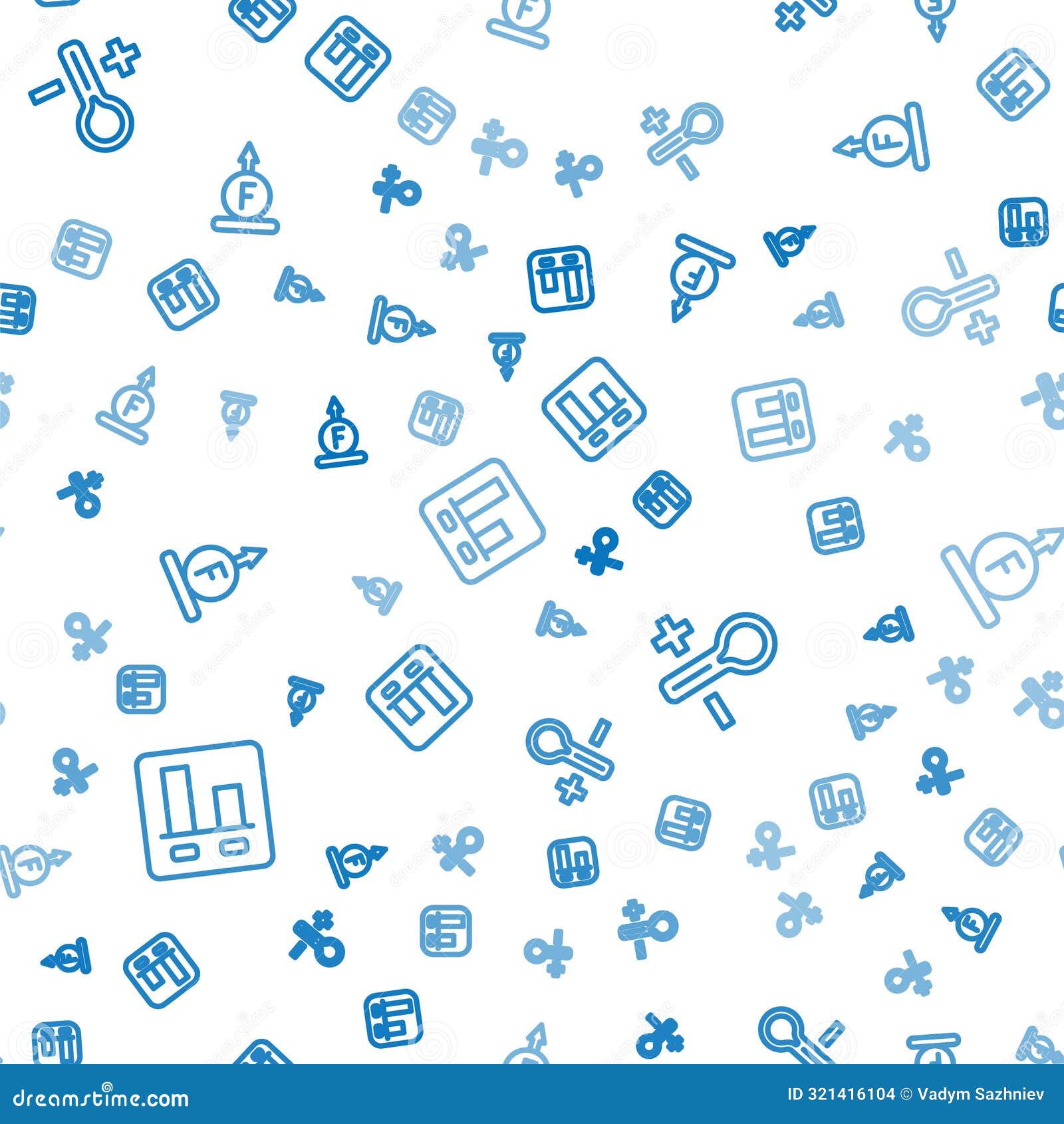 Set Line Graph Chart Infographic, Thermometer and Force of Physic ...