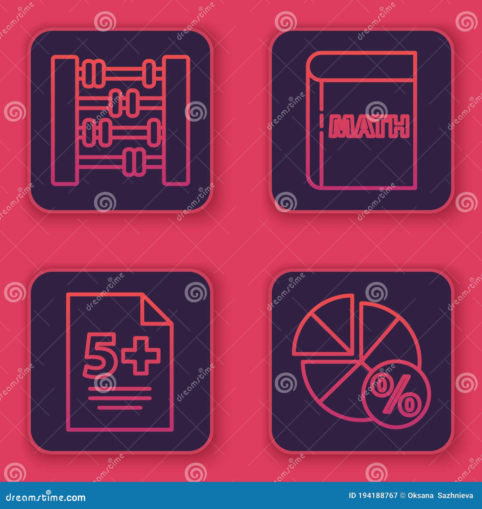 Set Line Graph, Schedule, Chart, Diagram, Calculator, Triangle Math and ...