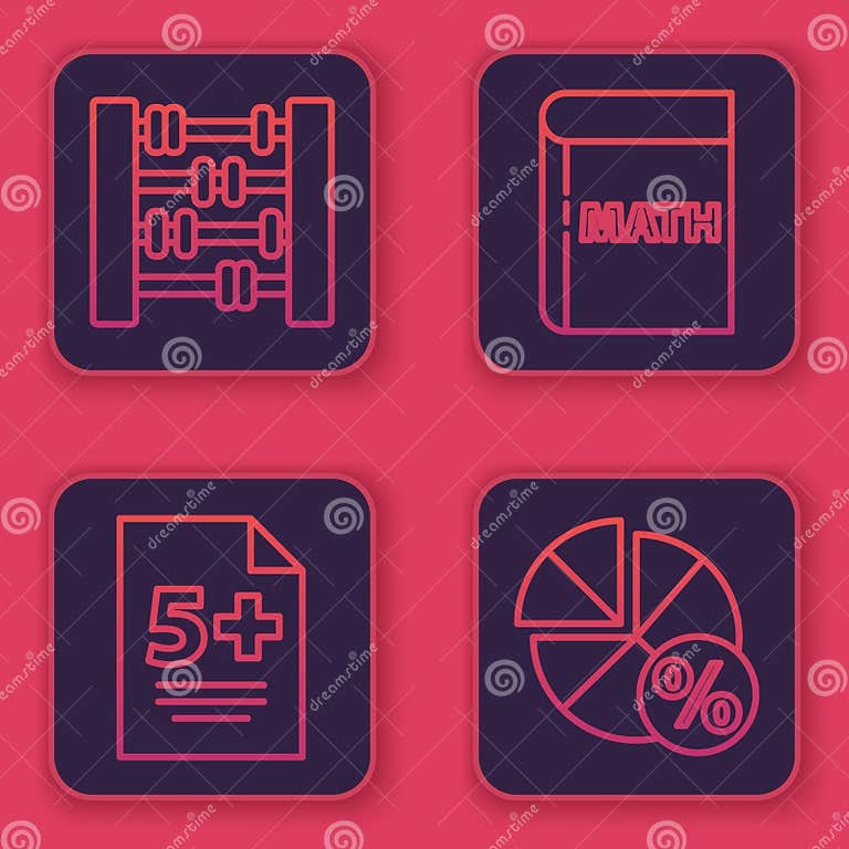 Set Line Graph, Schedule, Chart, Diagram, Calculator, Triangle Math and ...