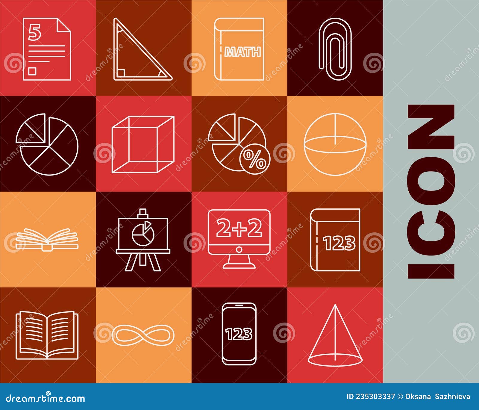 Set Line Graph, Schedule, Chart, Diagram, Test or Exam Sheet and Pen ...