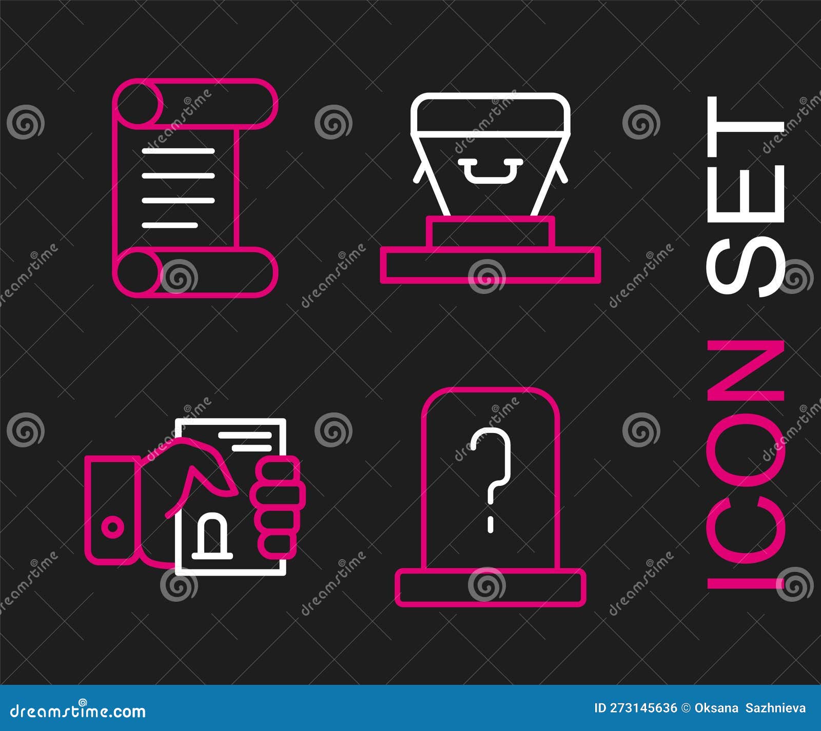 Set Line Grave with Tombstone, Death Certificate in Hand, Coffin and ...