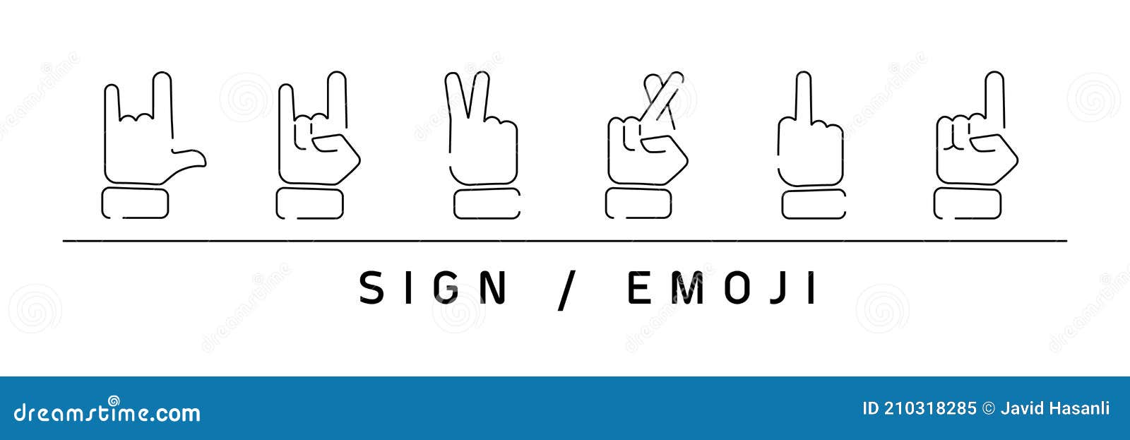 Hands Emoji Applause Emoticon Cartoon Set. Vector Okay Hello Emoji ...