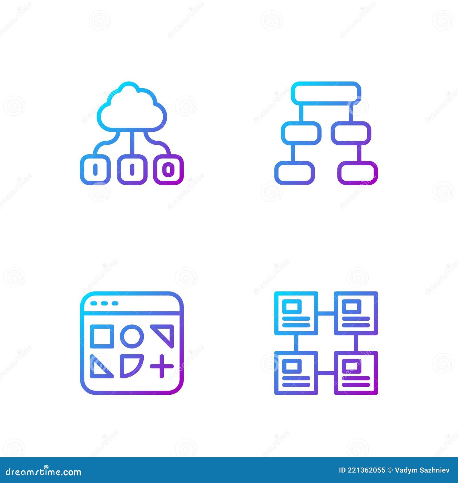 Set Line Hierarchy Organogram Chart, Different Files, Cloud Technology ... Set Line Hierarchy Organogram Chart, Different Files, Cloud Technology ...