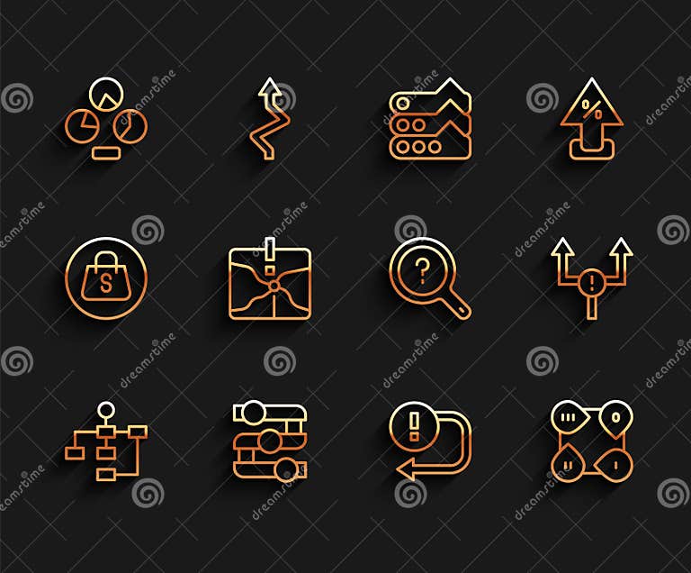 Set Line Hierarchy Organogram Chart, Graph, Chart, Diagram, Pie Infographic, Arrow, Infographic ...