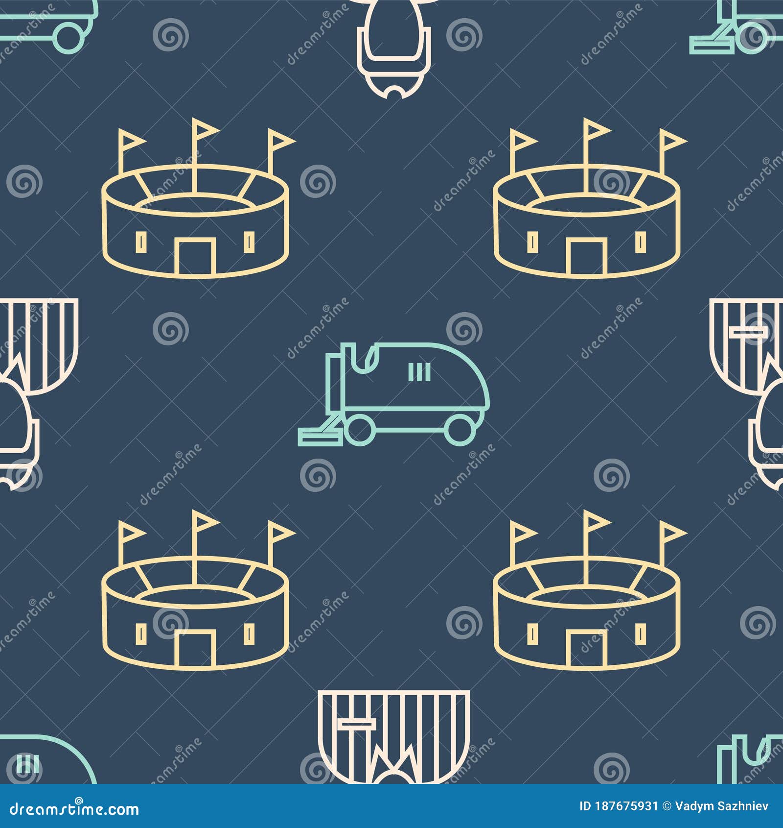 Set Line Hockey Judge, Referee, Arbiter, Hockey Stadium and Ice ...