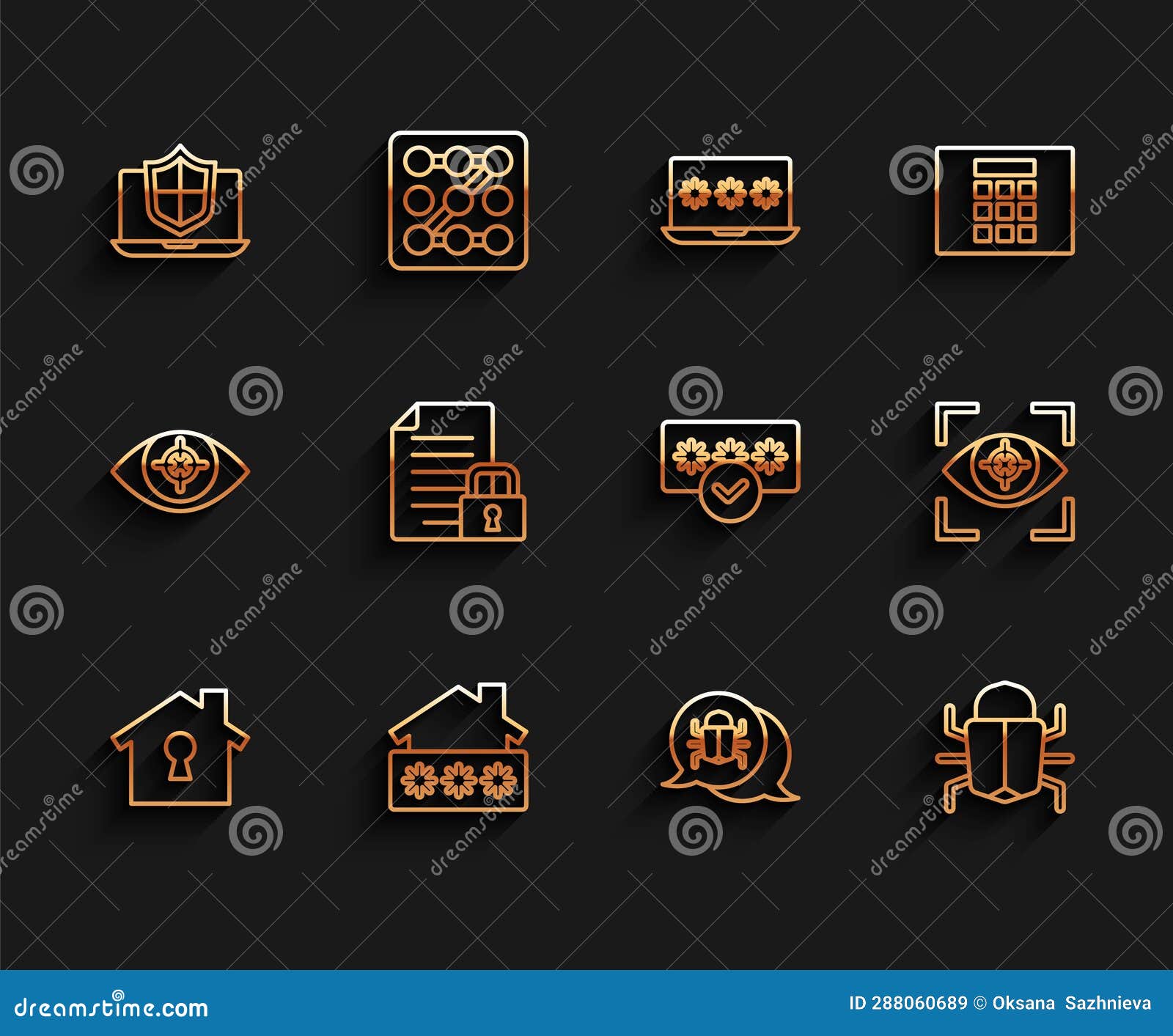 Set Line House Under Protection, with Password, Laptop Protected Shield ... Set Line House Under Protection, with Password, Laptop Protected Shield ...