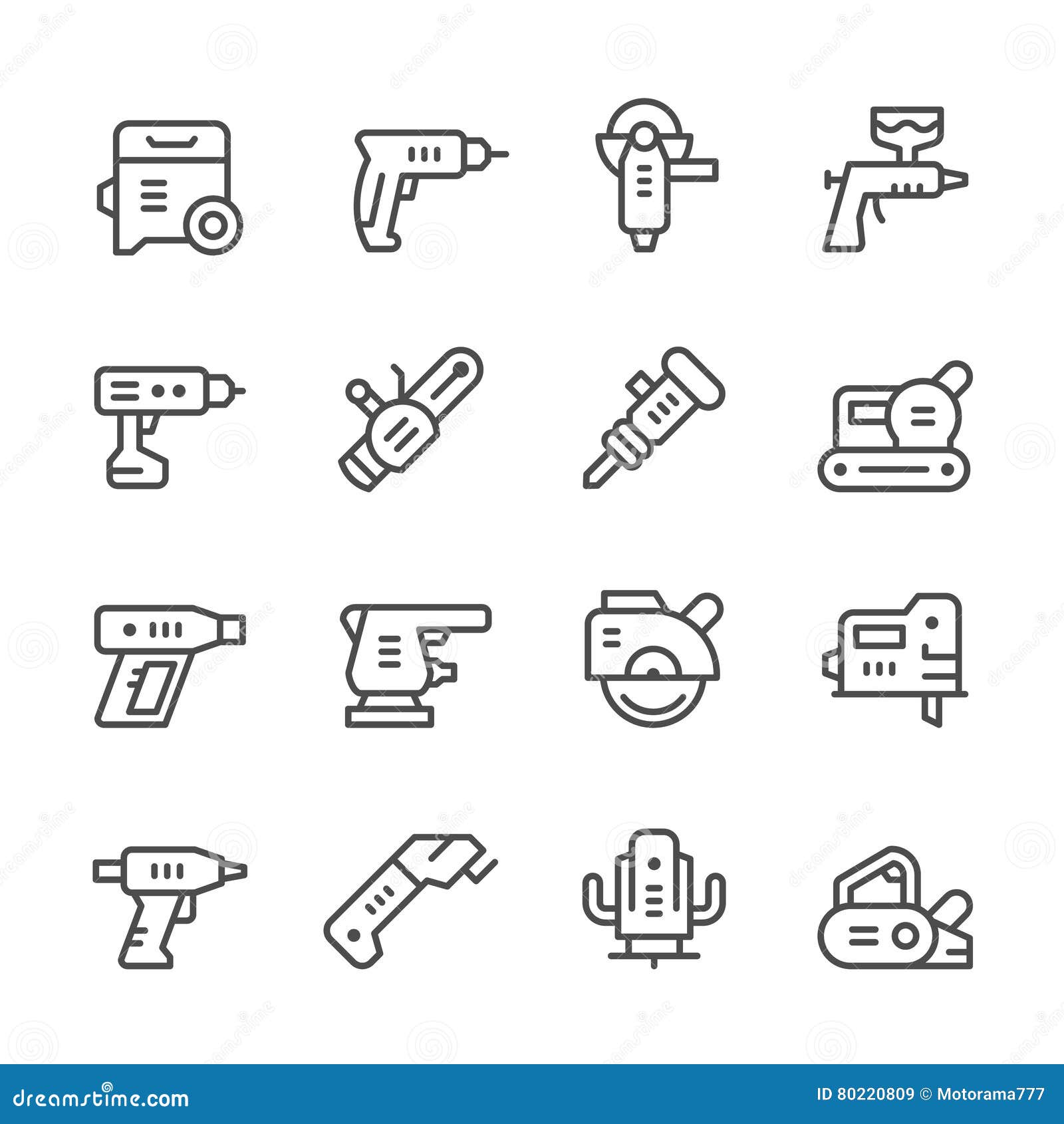 Set Line Icons of Electric Tools Stock Vector - Illustration of ...