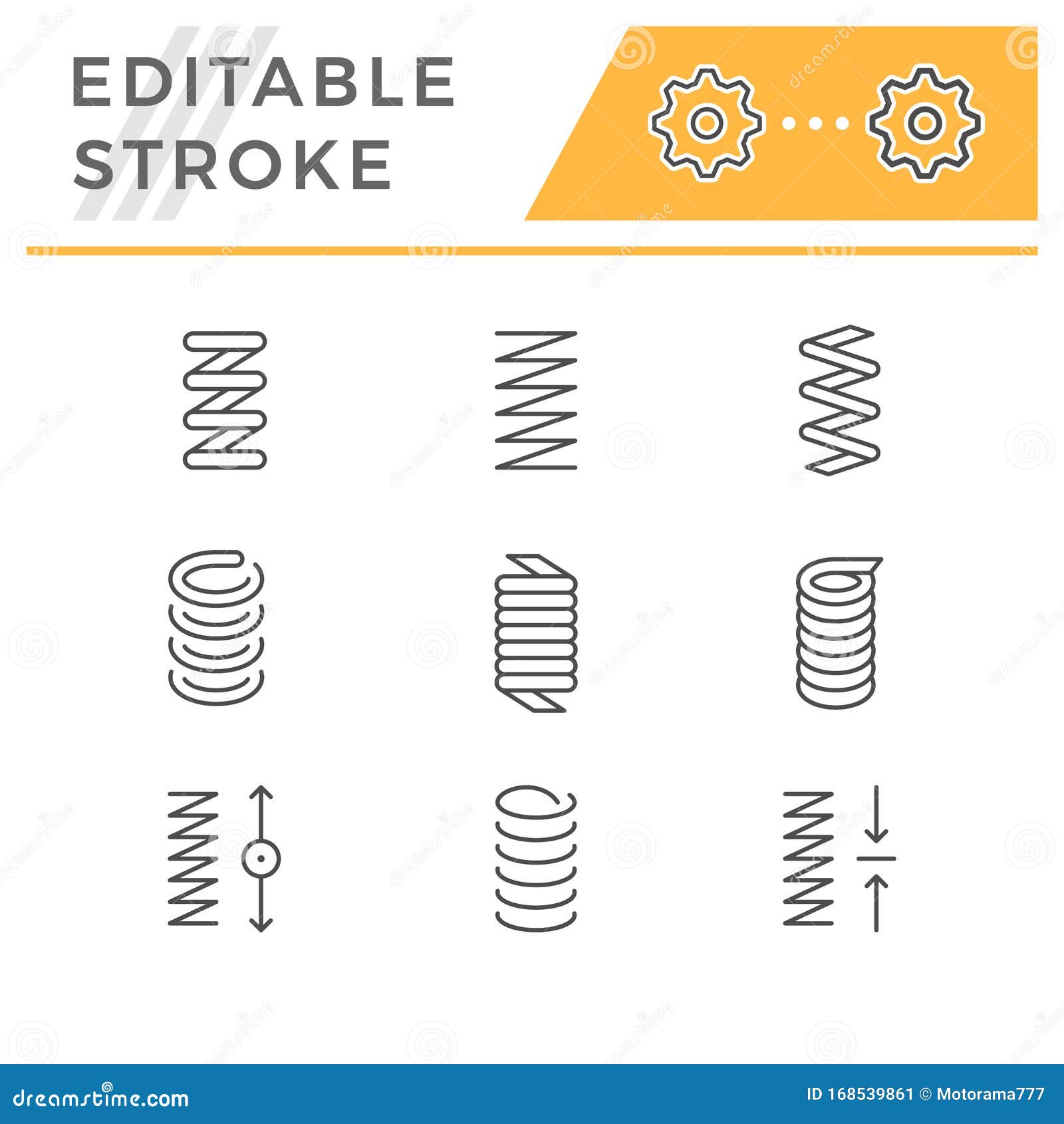 Set line icons of spring stock vector. Illustration of bounce - 168539861